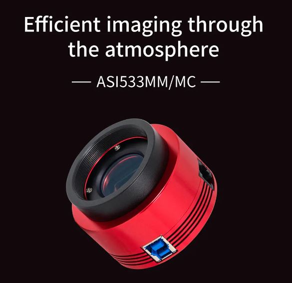 ZWO ASI533MM Monochrome 1" CMOS USB3.0 Deep Sky Imager Camera - Rother ...