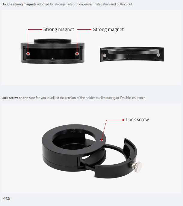 NEW ZWO 2″ Filter Drawer with M42 male / M48 female Connections - Mark ...