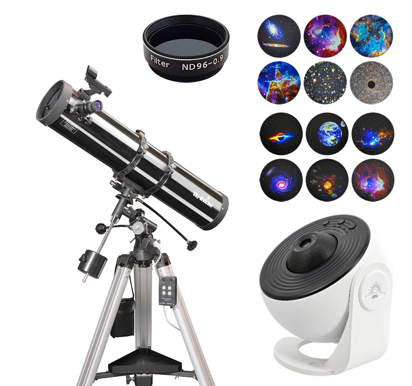 Skywatcher Explorer 130M Motorized Reflector Telescope Projector Bundle ...
