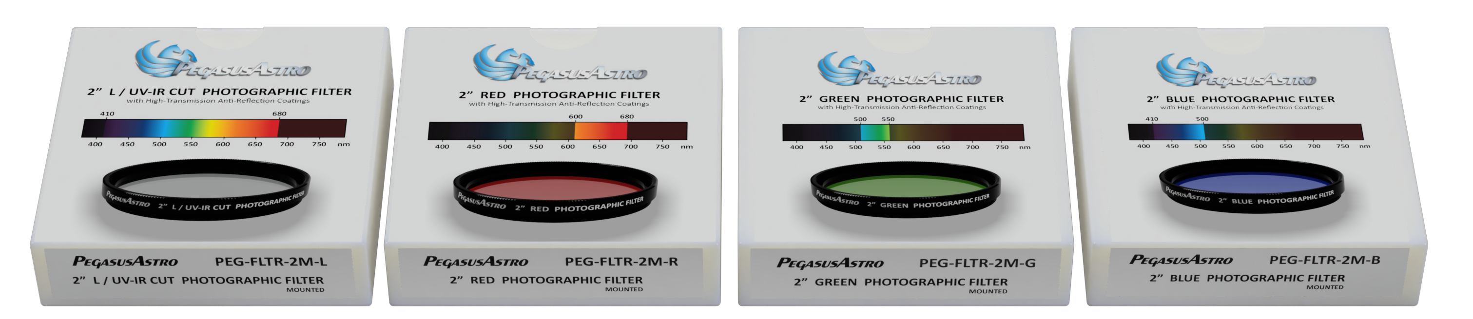 Pegasus 2" LRGB Photographic Filter Set - Rother Valley Optics Ltd