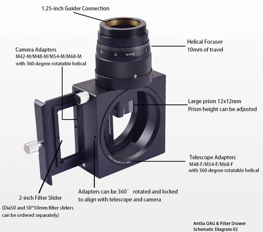 Antlia OAG & Filter Drawer Assembly - Rother Valley Optics Ltd