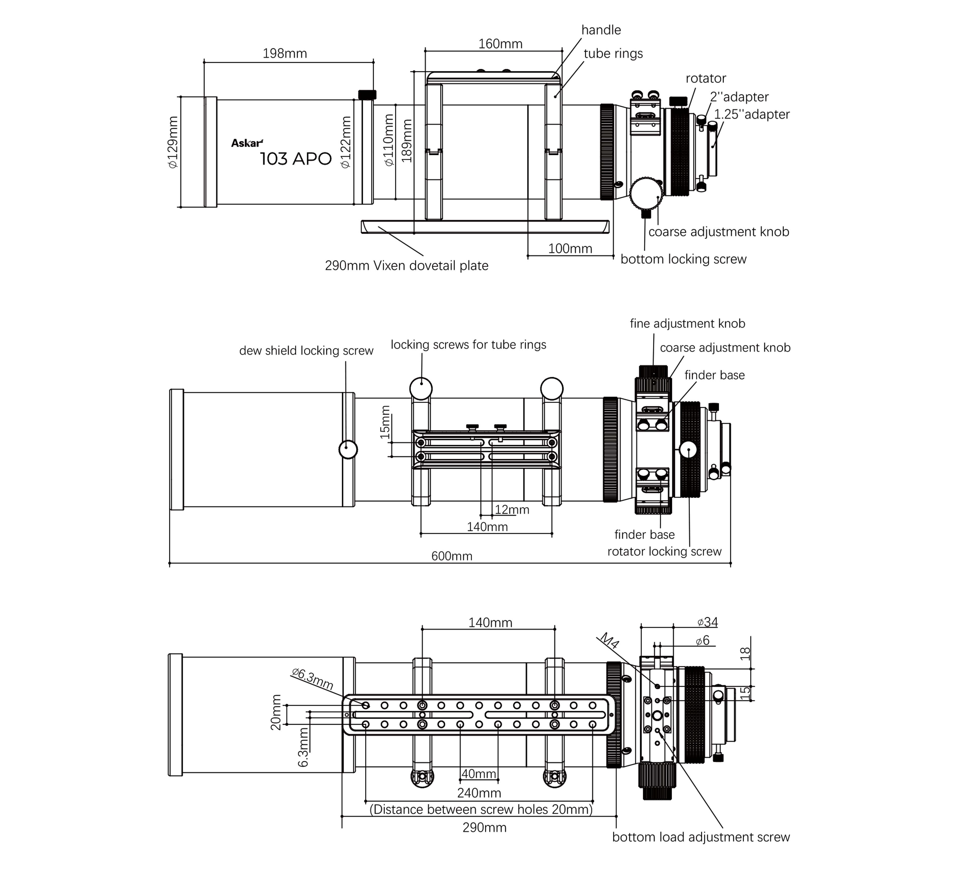 Askar 103 APO Triplet Refractor OTA - Rother Valley Optics Ltd